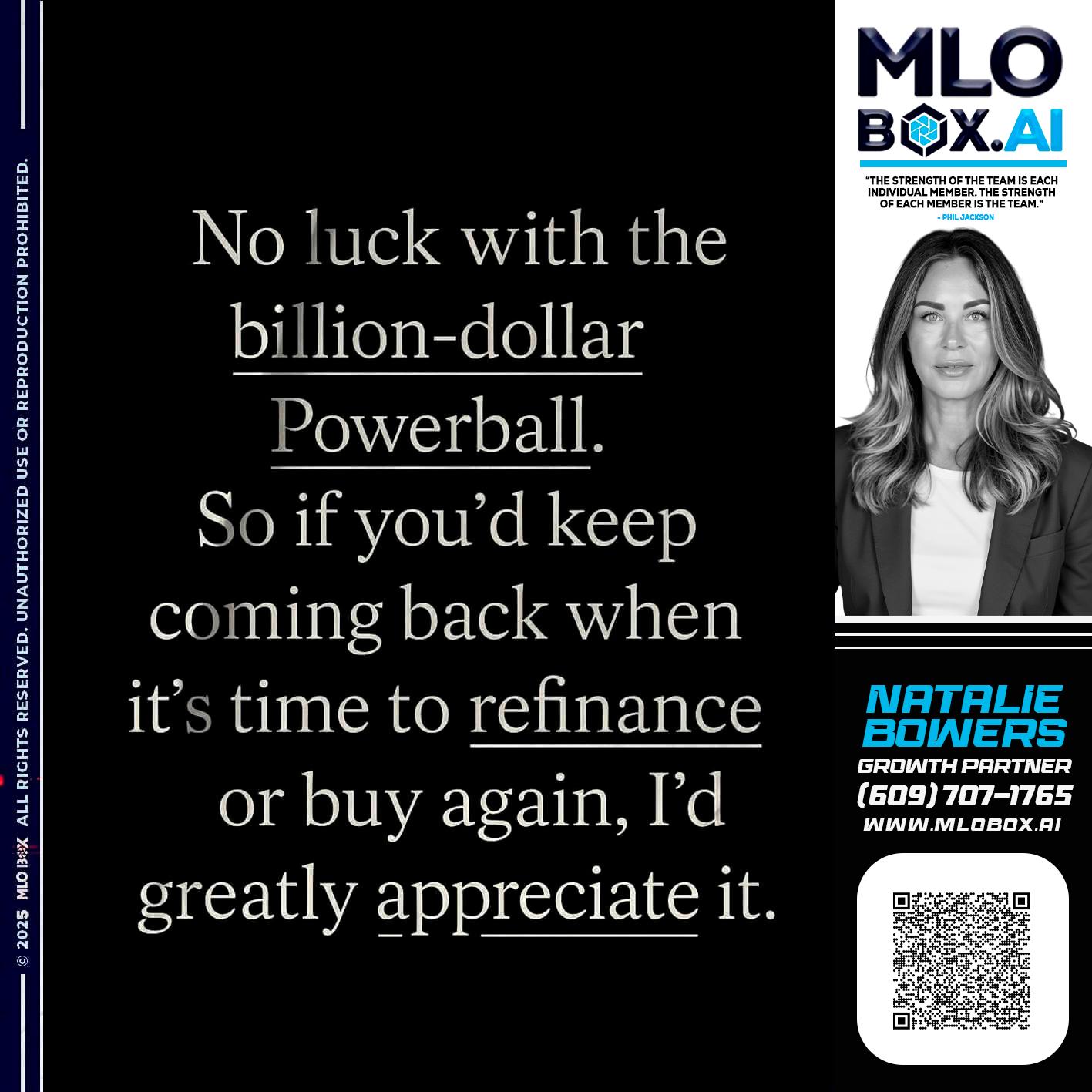 NO LUCK - Natalie Bowers -Branch Manager